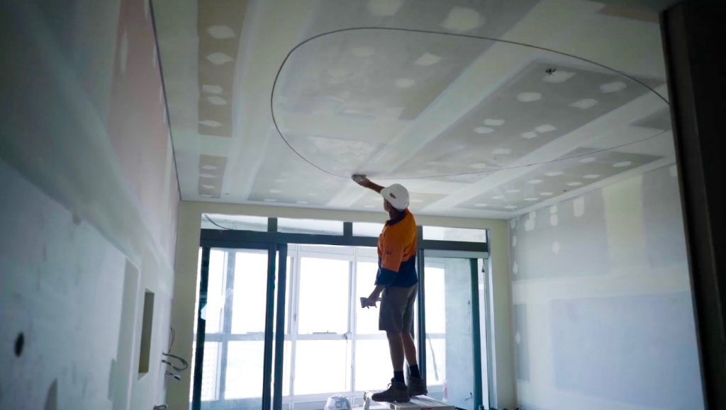 Custom Fiberock ceiling rocks The Jewel - Australian Design Review