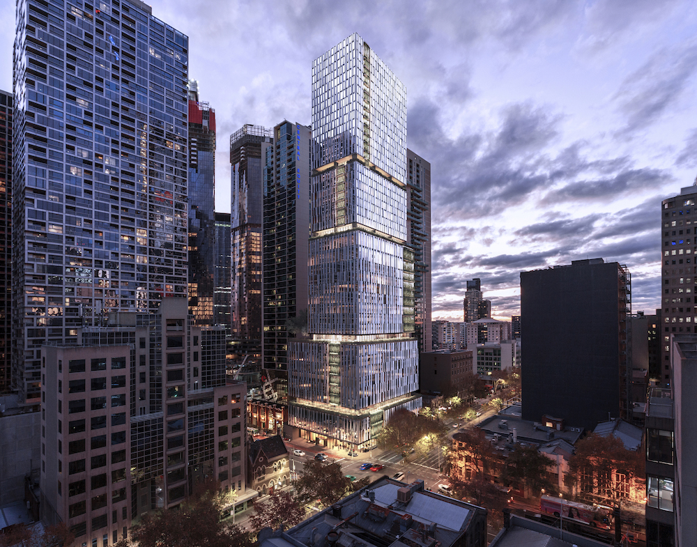 Stacked 40-storey tower in Melbourne CBD combines office and boutique ...