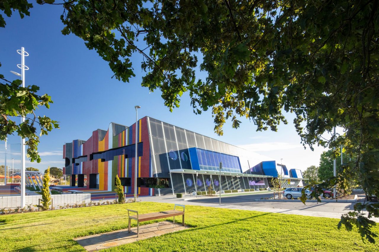 Lyons covers Springvale Community Hub with "rainbow" of glazed bricks ...