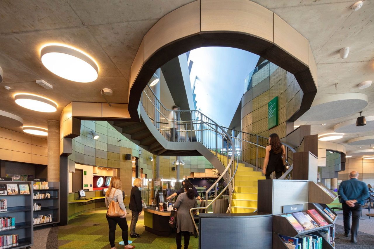 Lyons covers Springvale Community Hub with "rainbow" of glazed bricks ...