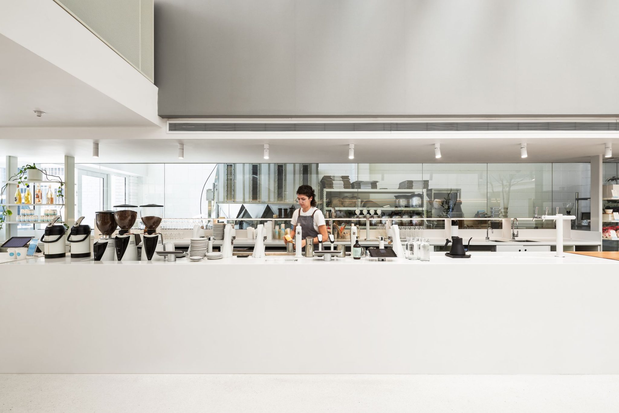 Platform by Design Office layers white "fins" across the ceiling of ...