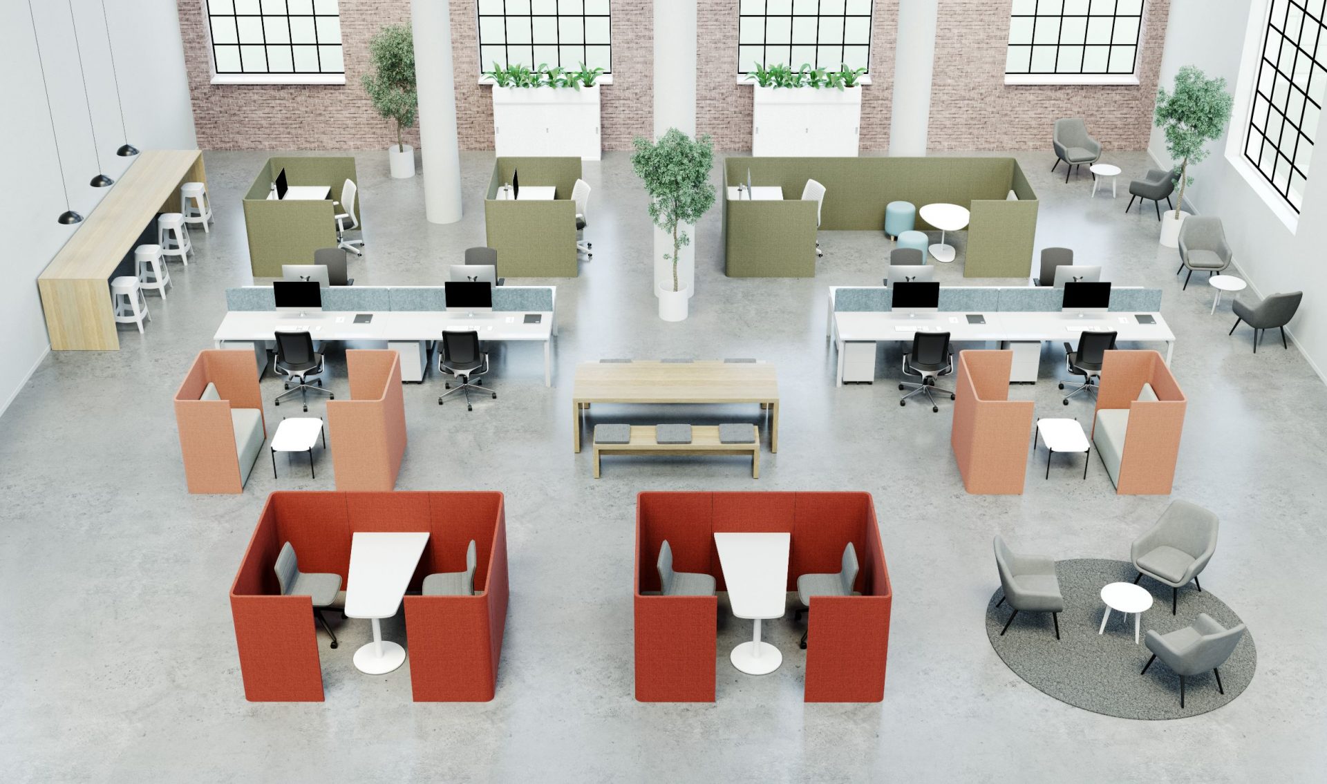 Creating office spaces that support activity-based work, creativity ...