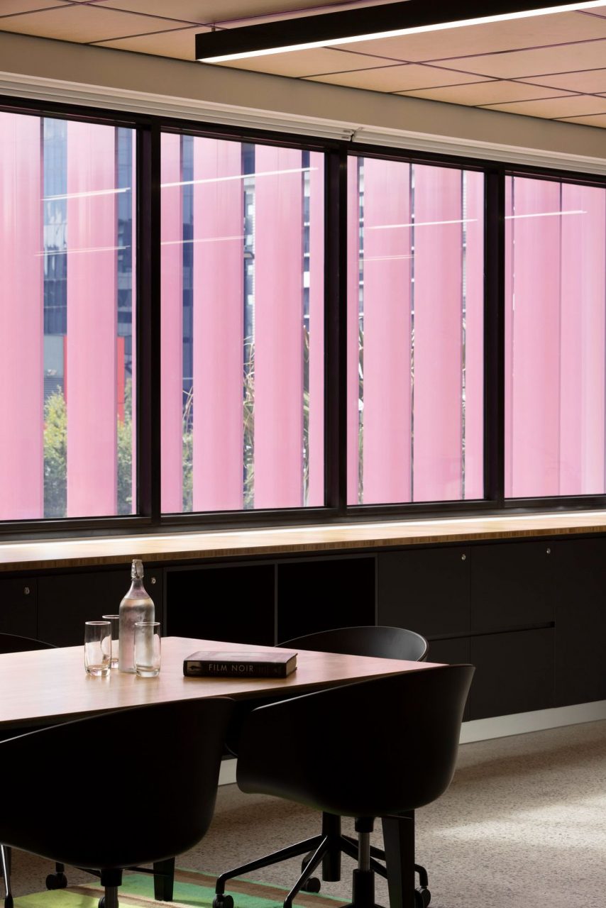 Grimshaw decks out Dockland Studios sound stage in bubblegum pink ...